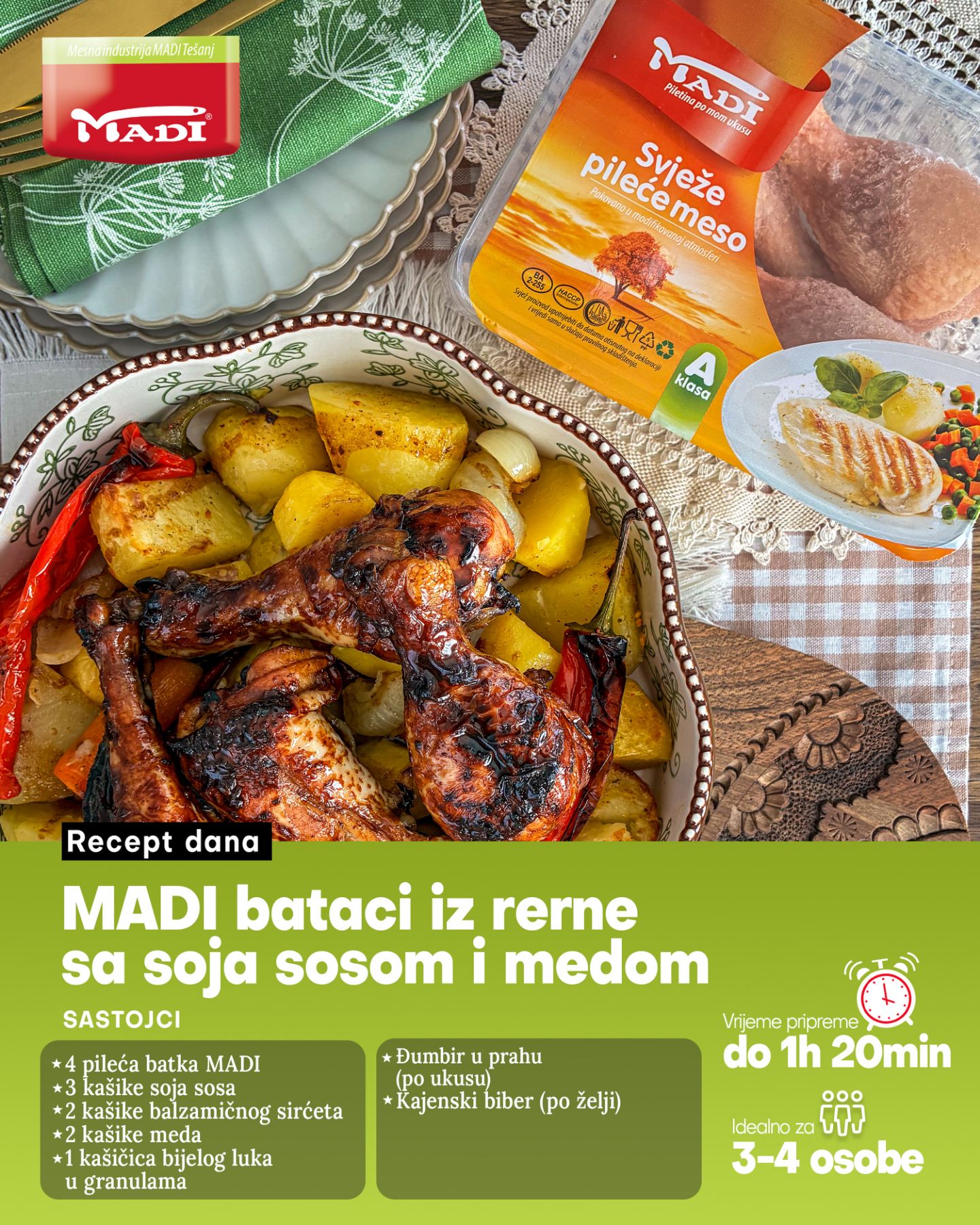 Slatko-kiseli bataci iz rerne sa soja sosom i medom – MADI d.o.o. Tešanj